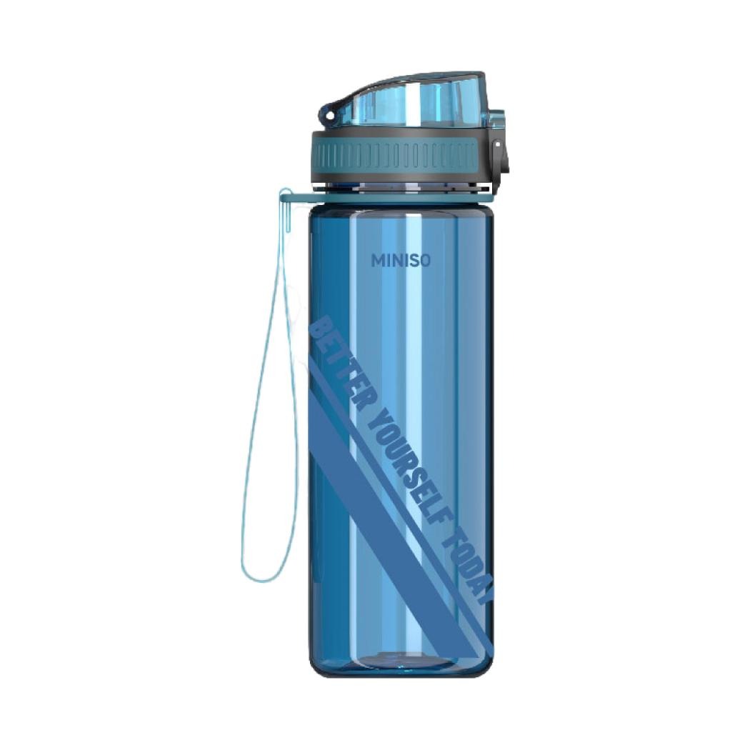 Botella Plástica con Filtro y Correa 650mL (Azul)