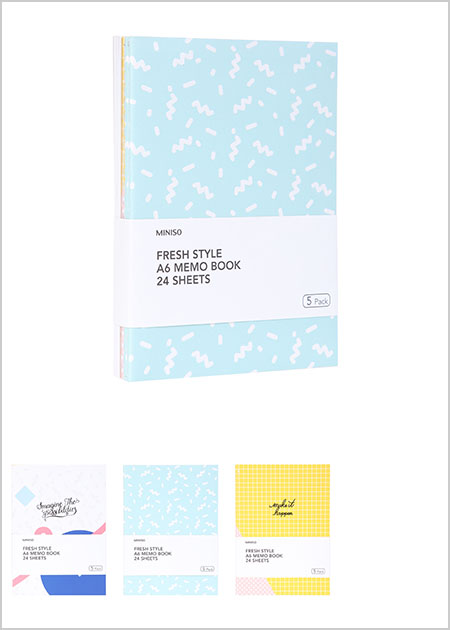 Fresh Style A6 Memo Book 24 hojas paquete 5