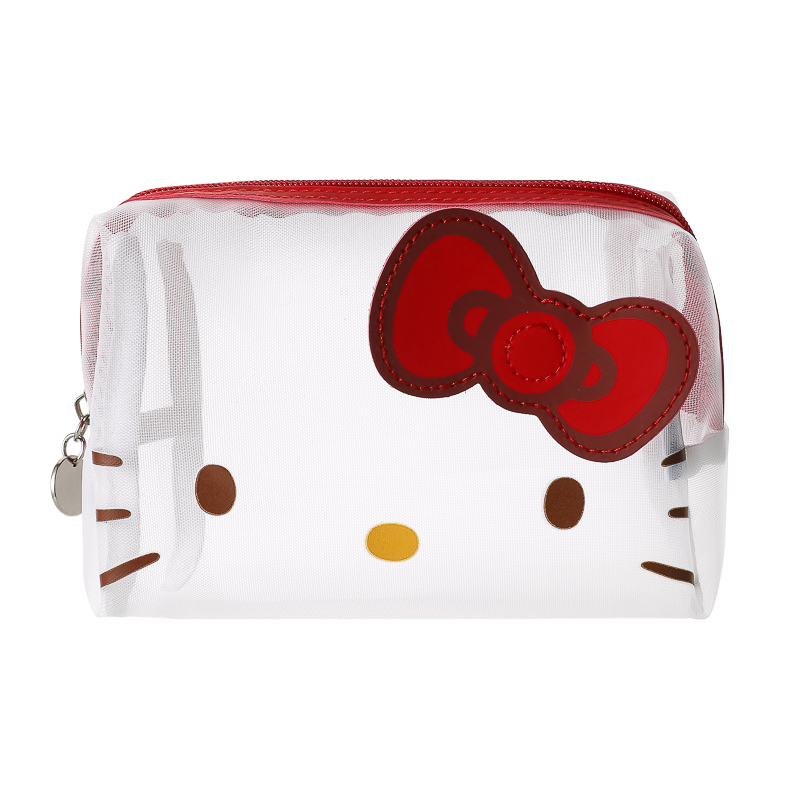 Sanrio Bolsa Cosmetiquera Rectangular De Malla Hello Kitty